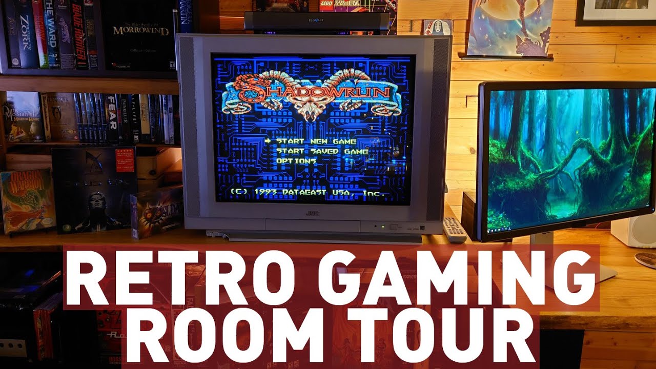 Retro Gaming Room Tour | Dual CRTs & Old Games! | tek syndicate