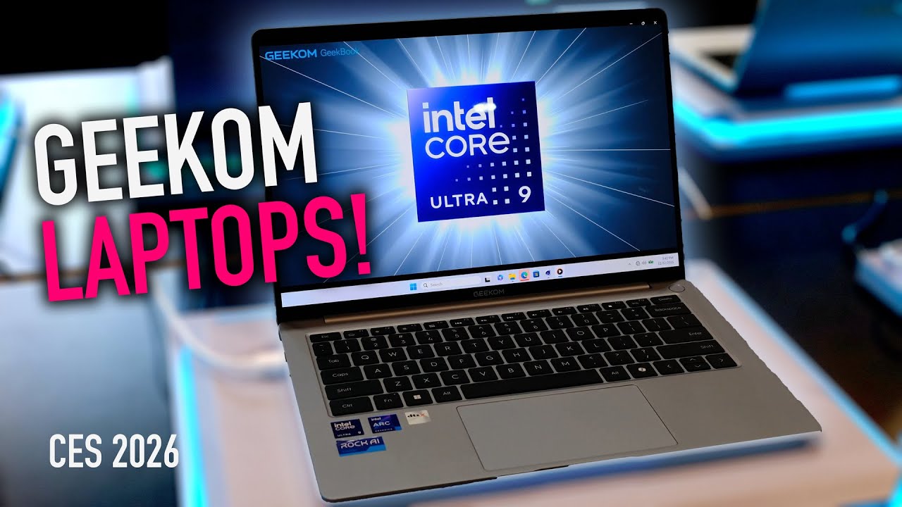 GEEKOM LAPTOPS! I Need One - Light and Powerful - Full CES Booth Tour ...