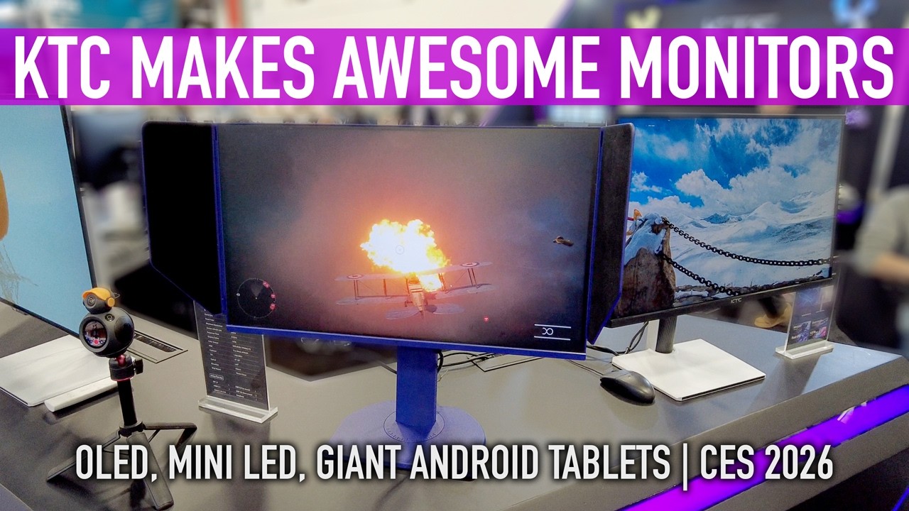 KTC Monitors are Awesome - OLED, Mini LED, Android | CES 2026 Booth ...
