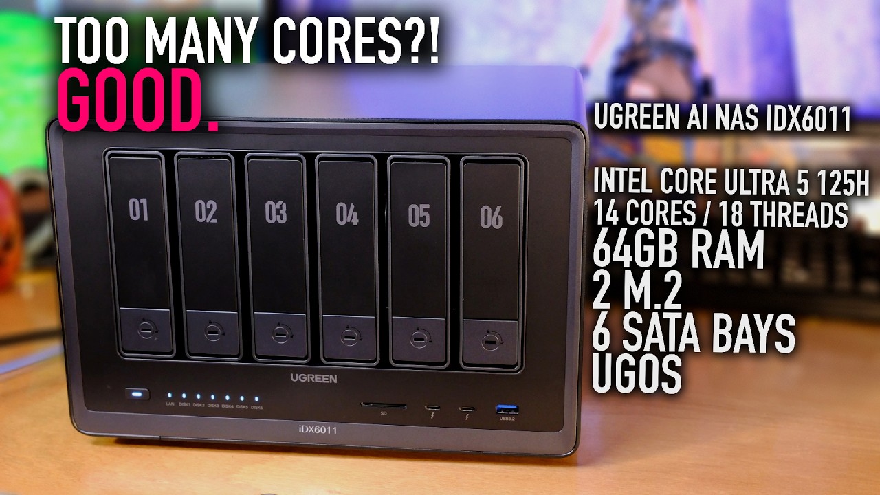 UGREEN AI NAS iDX6011 Full Overview - 14 Cores/18 Threads, 64GB RAM, 2 ...